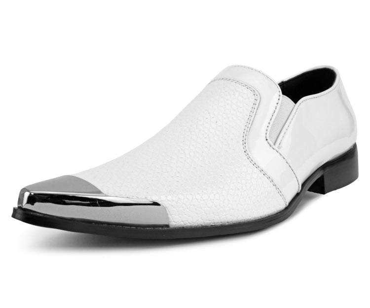 Amali Davis Men's White Leather Casual Loafers | Don't Panic Shoes