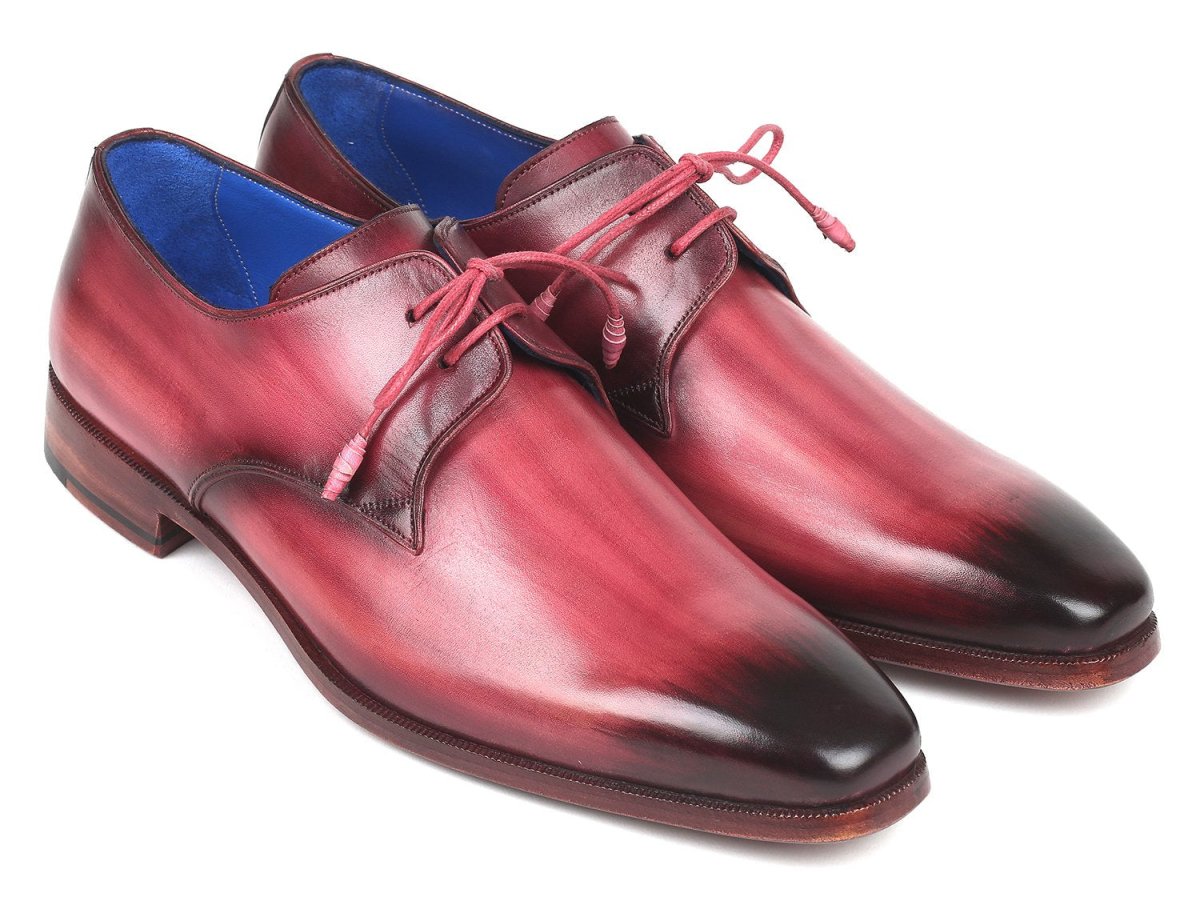 Paul Parkman Pink and Purple Hand Painted Derby Shoes (ID#326 PNP ...