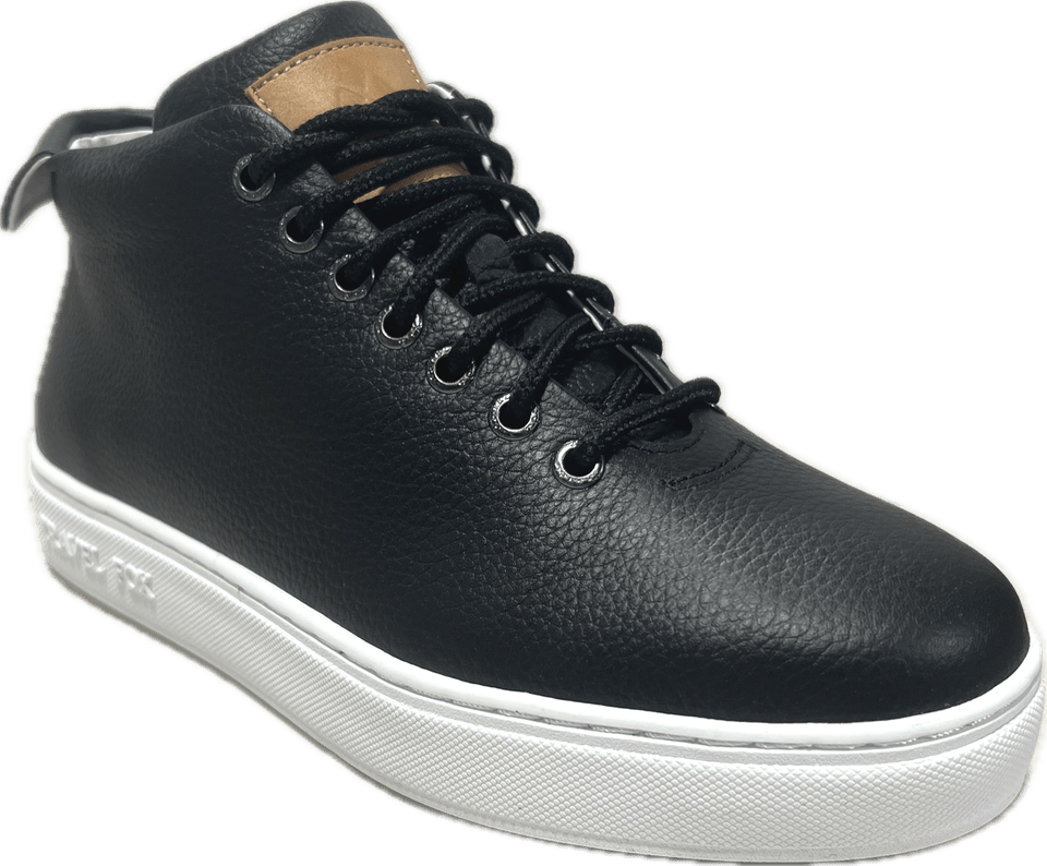 Travel Fox Mid Top Men’s Black Nappa Leather | Don't Panic Shoes