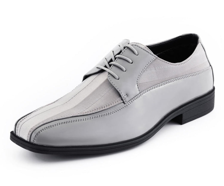 Viotti American Brand 179 Grey Men’s Patent Leather Derby Shoes – – Don ...